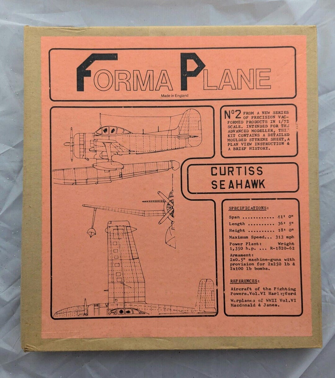 Rare & Sealed CONTRAIL Vacuum-formed Curtiss Seahawk Model Aircraft Kit ...
