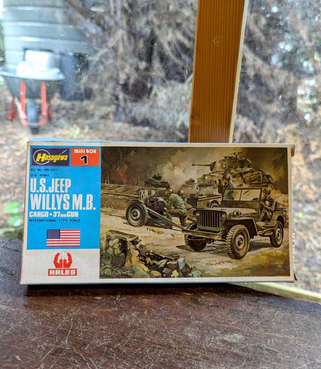 VINTAGE Hasegawa/hales Willy's Jeep With 37MM Gun Model Vehicle Kit 1: ...