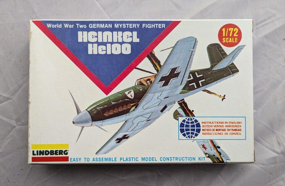 VINTAGE Lindberg Heinkel He100 Model Aircraft Kit 1:172, 1975 - Etsy
