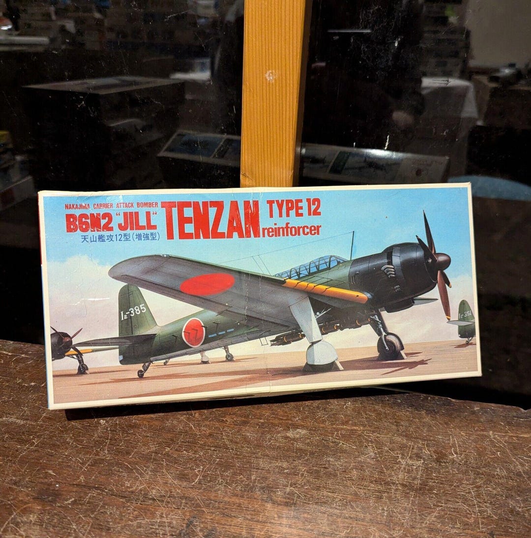 VINTAGE Fujimi Nakajima Type 12 "jill" Model Aircraft Kit - 1:72, 1983 ...