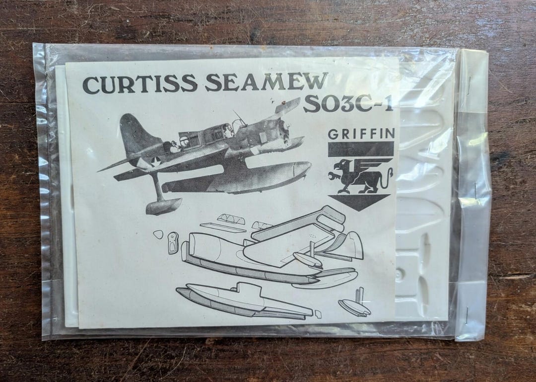 Vintage Griffin Curtiss Seamew SO3C-1 Vacuum-formed Model Flying Boat ...