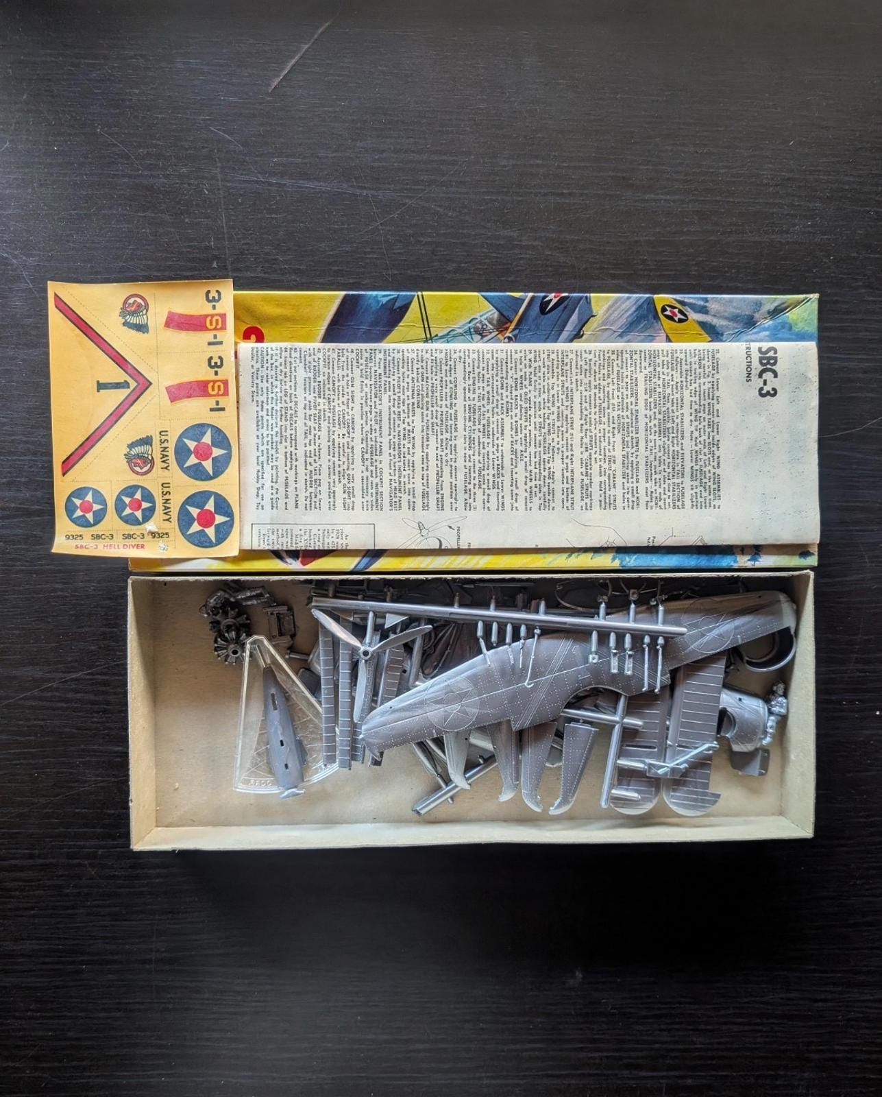 Vintage Aurora Curtiss SBC-3 Helldiver Model Aircraft Kit - 1:41, 1961 ...