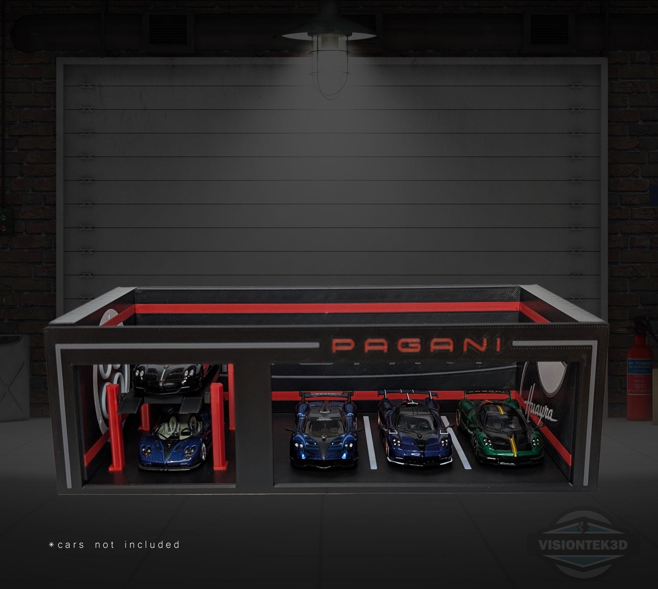 3D Printed Pagani Garage Diorama – 1:64 Scale Diecast Display, Supercar ...