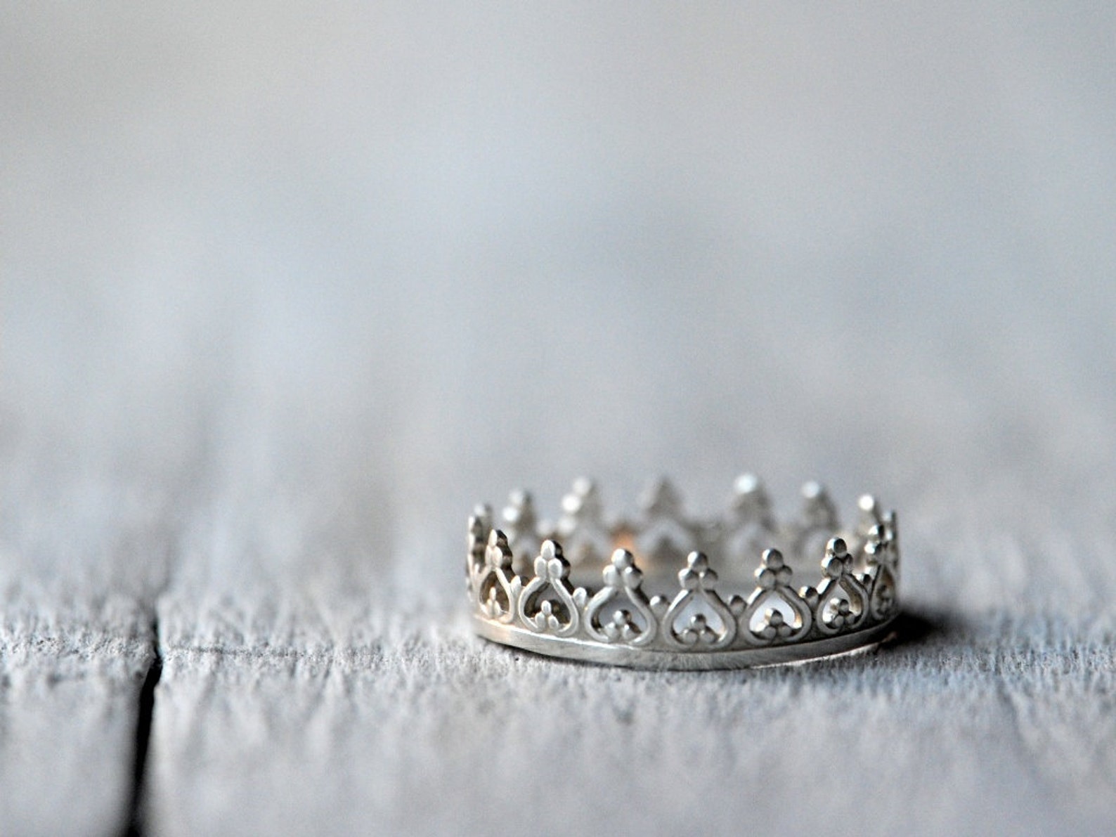 Sterling Silver Crown Ring - Etsy