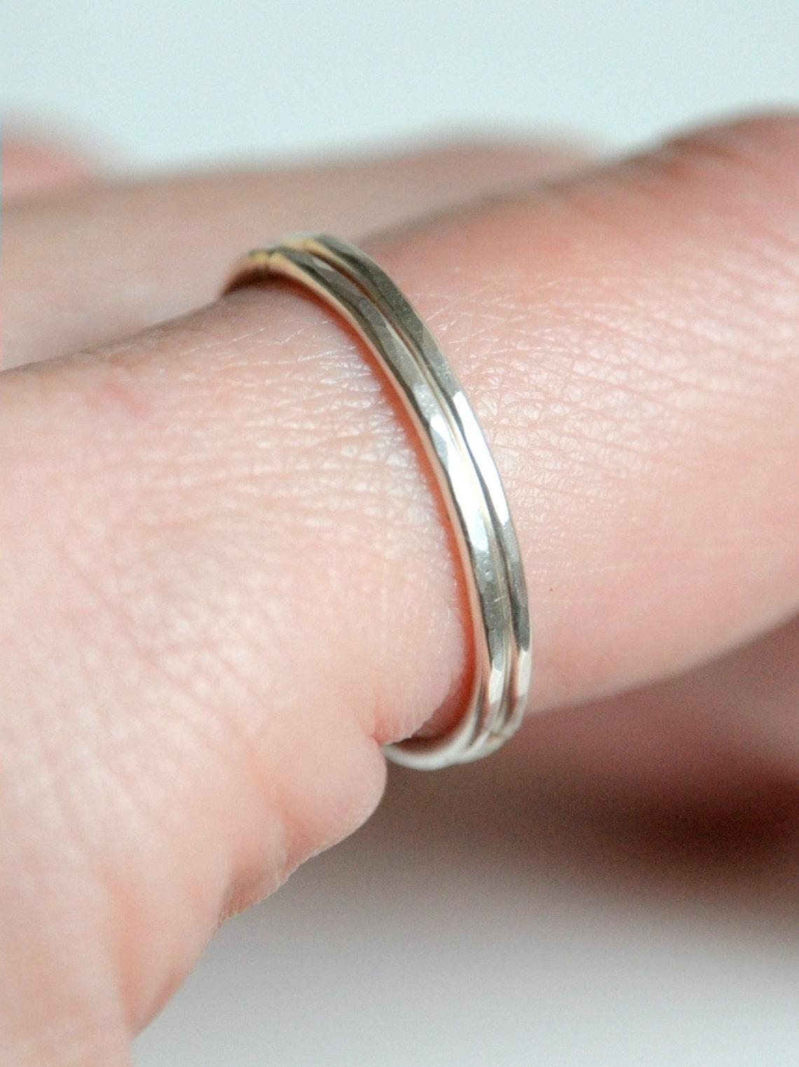 Sterling Silver Rings TWO Stacking Rings Made to Order | Etsy