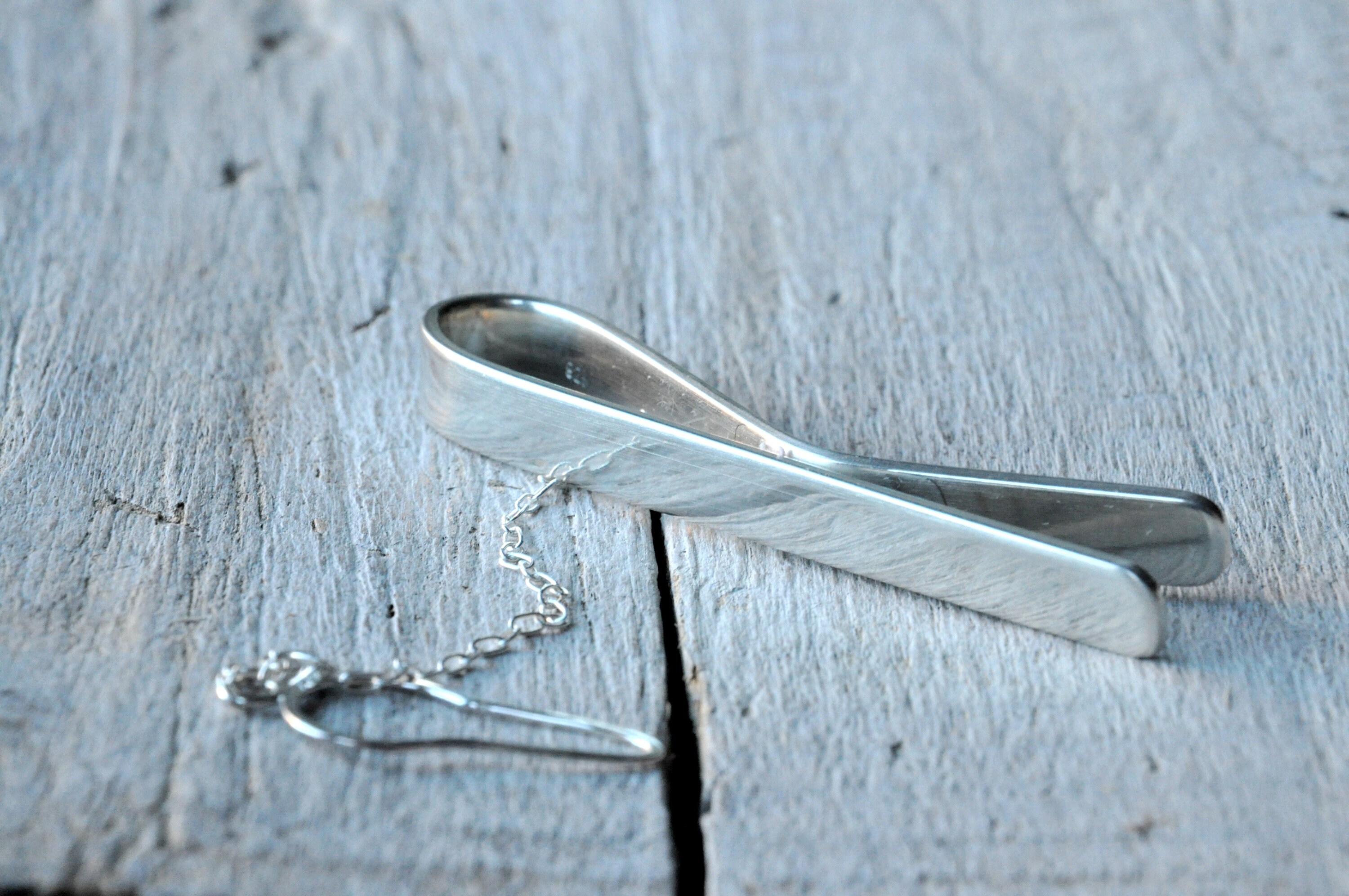 Sterling silver tie bar 15mm thick personalized with CUSTOM | Etsy