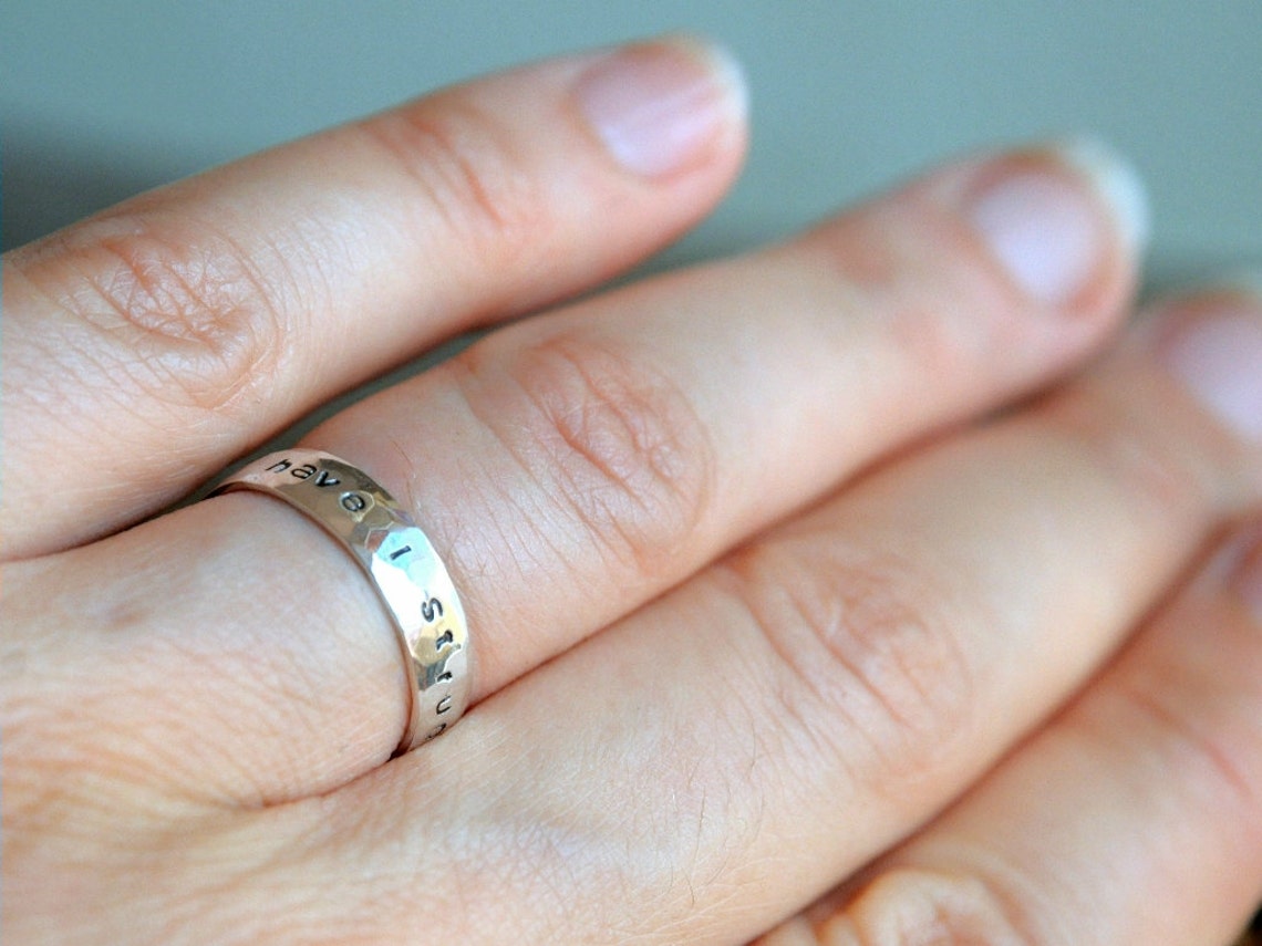 Personalized Sterling Silver Ring Jane Austen Quote or - Etsy