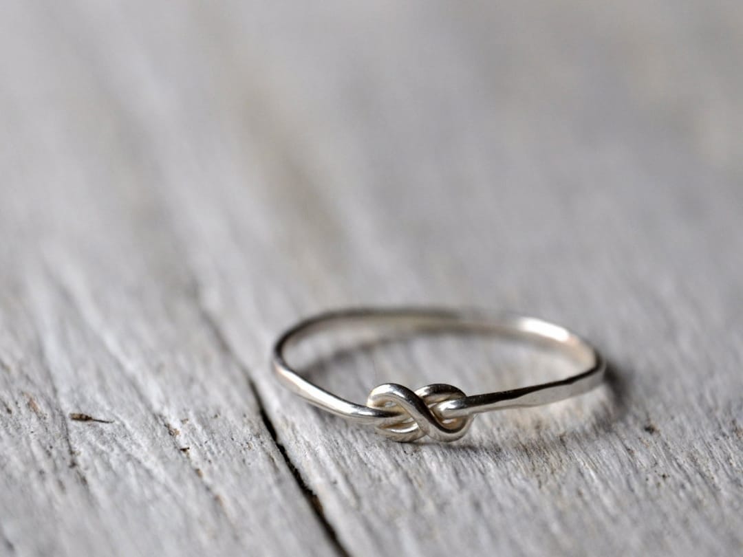 Infinity Knot Ring, Sterling Silver Love Knot or Friendship BFF ...