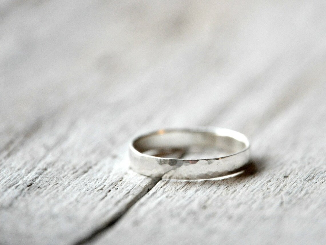Sterling Silver Band Ring, Custom Personalized Stamping Inside ...