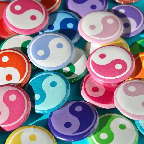 Yin Yang Buttons - Etsy