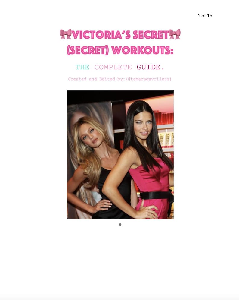 Angel Fit: the Ultimate Victoria's Secret Workout + Meal Plan - Sculpt ...