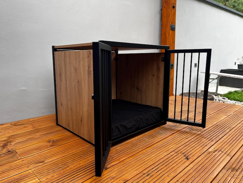 Modern Dog and House With Oak Wood and a FREE Ergonomic Cotton Cushion ...