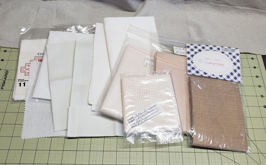 7ct to 12ct Aida Fabric Scrap Bag - Etsy