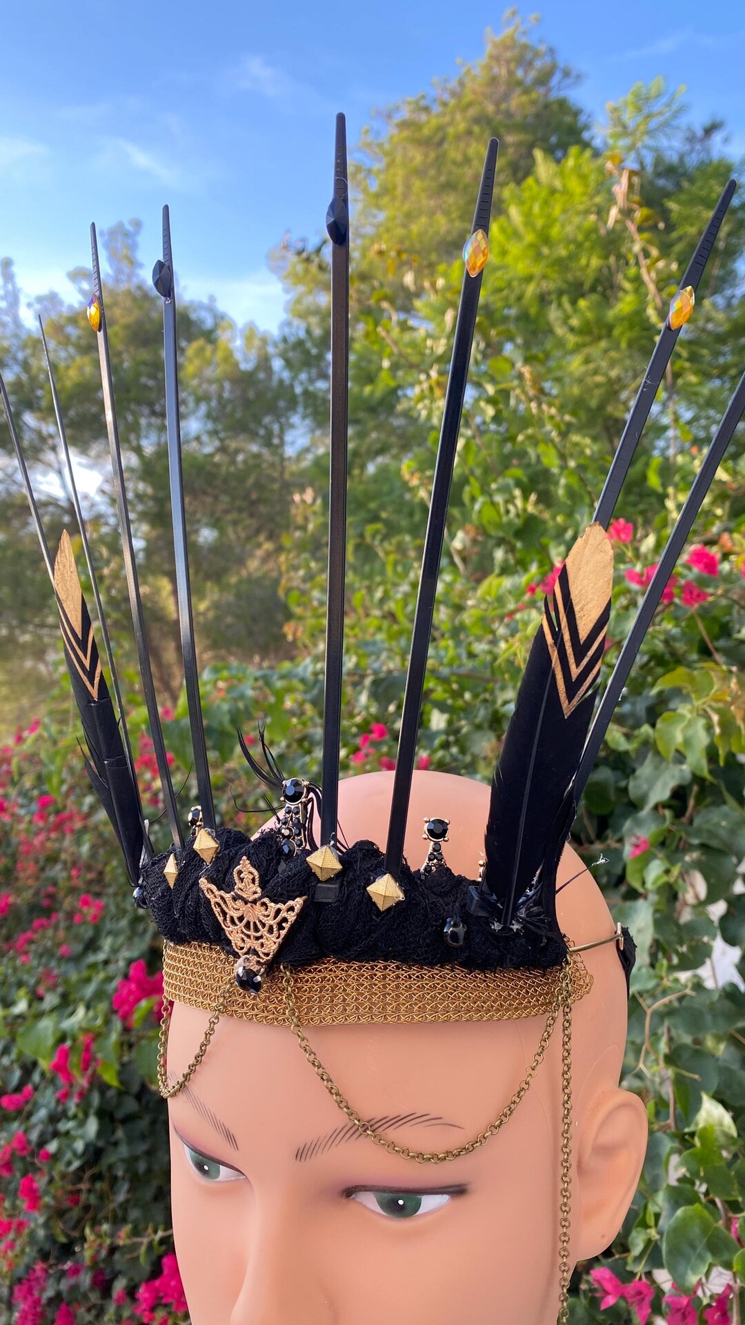 Burning Man, Tiara, Headdress, Halloween, Party, Ceremonies - Etsy