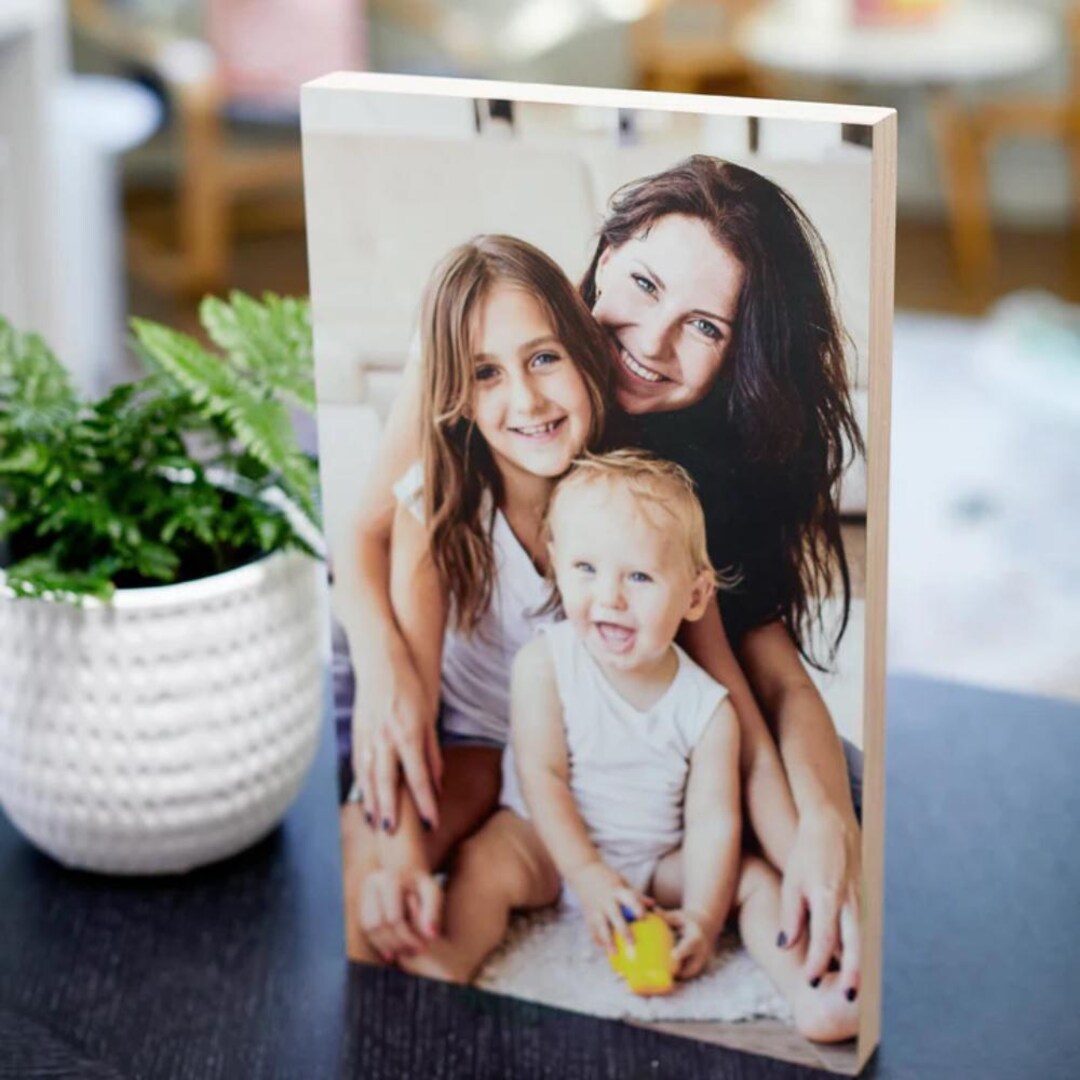 Personalized Photo Memory Block – Custom Printed Wooden Keepsake Gift ...