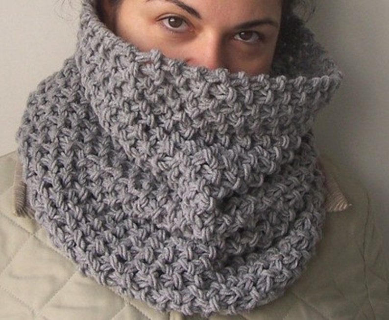 Chunky Scarf Pattern Knit Cowl Pattern for Men Fashion Cozy - Etsy