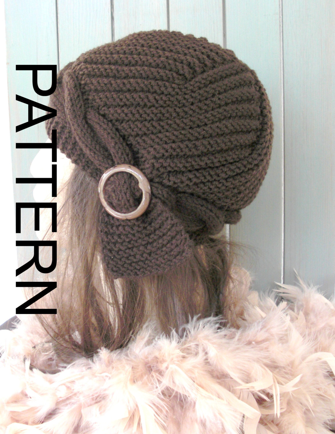 Knit Hat Pattern for Women Cloche Hat KNITTING PATTERN Winter Fashion ...