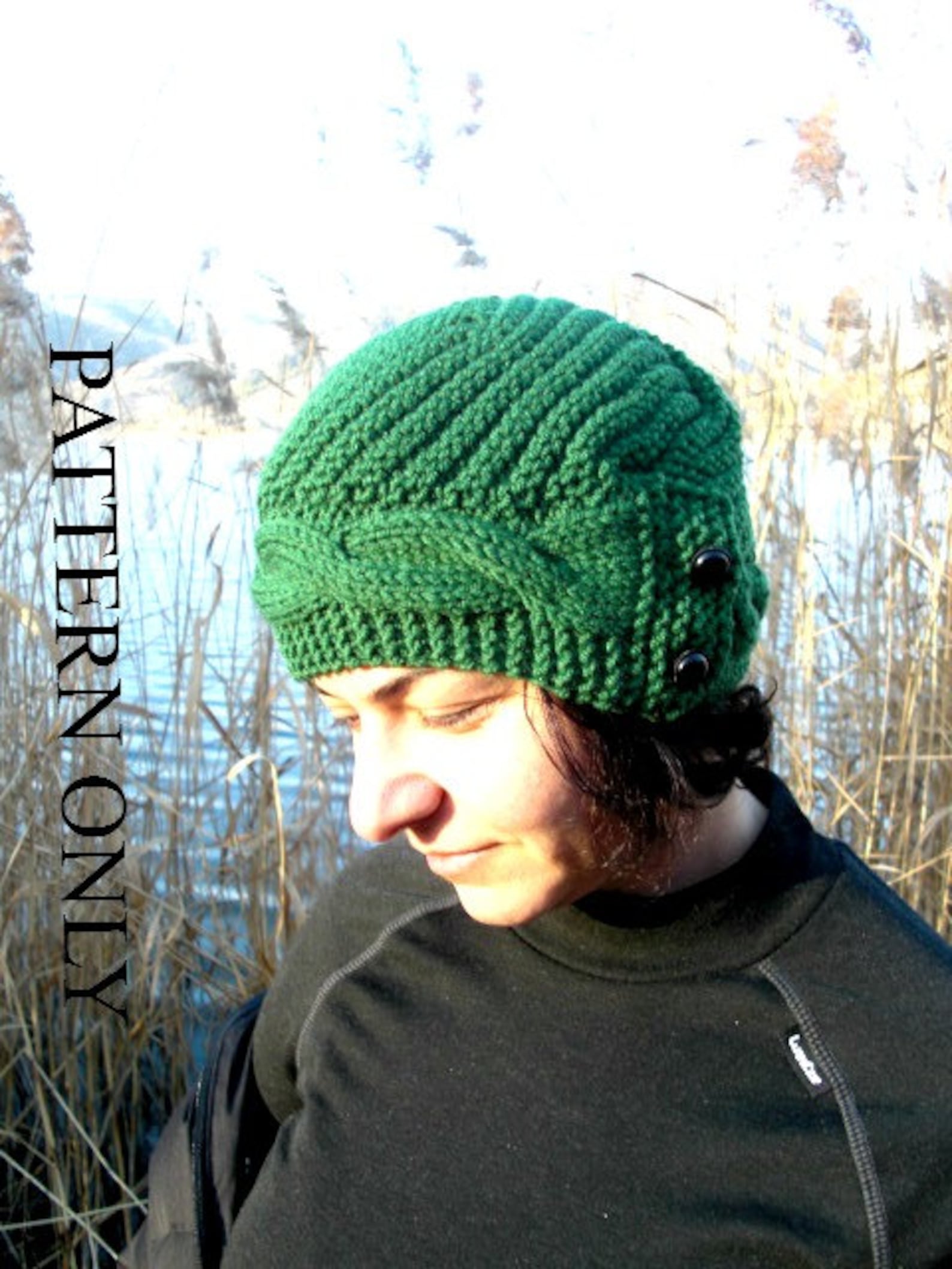Instant Download Knit Hat Pattern for Women Digital Hat Knitting ...
