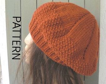 Knitting Pattern Child/teen Size Classic Tam With Bow 3 Sizes - Etsy