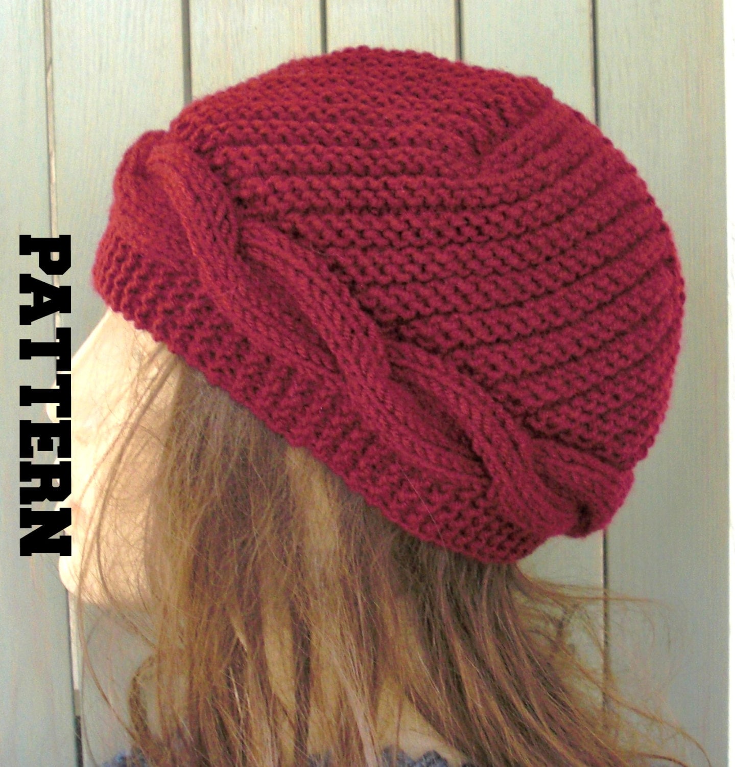 Knit Hat Pattern for Women Instant Download Knit Hat Pattern Women Hat ...
