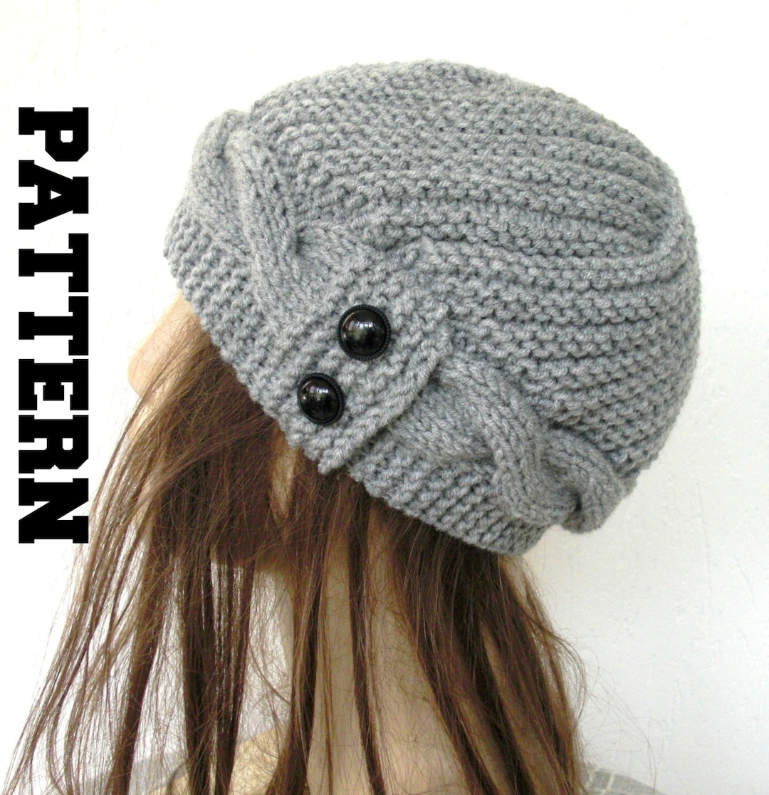 Knit Hat Pattern for Women Hat PATTERN PDF Digital Instant Download ...