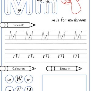 Alphabet Workbook, Digital Printable Tracing Colouring Homeschool ...