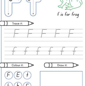 Alphabet Workbook, Digital Printable Tracing Colouring Homeschool ...