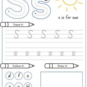 Alphabet Workbook, Digital Printable Tracing Colouring Homeschool ...