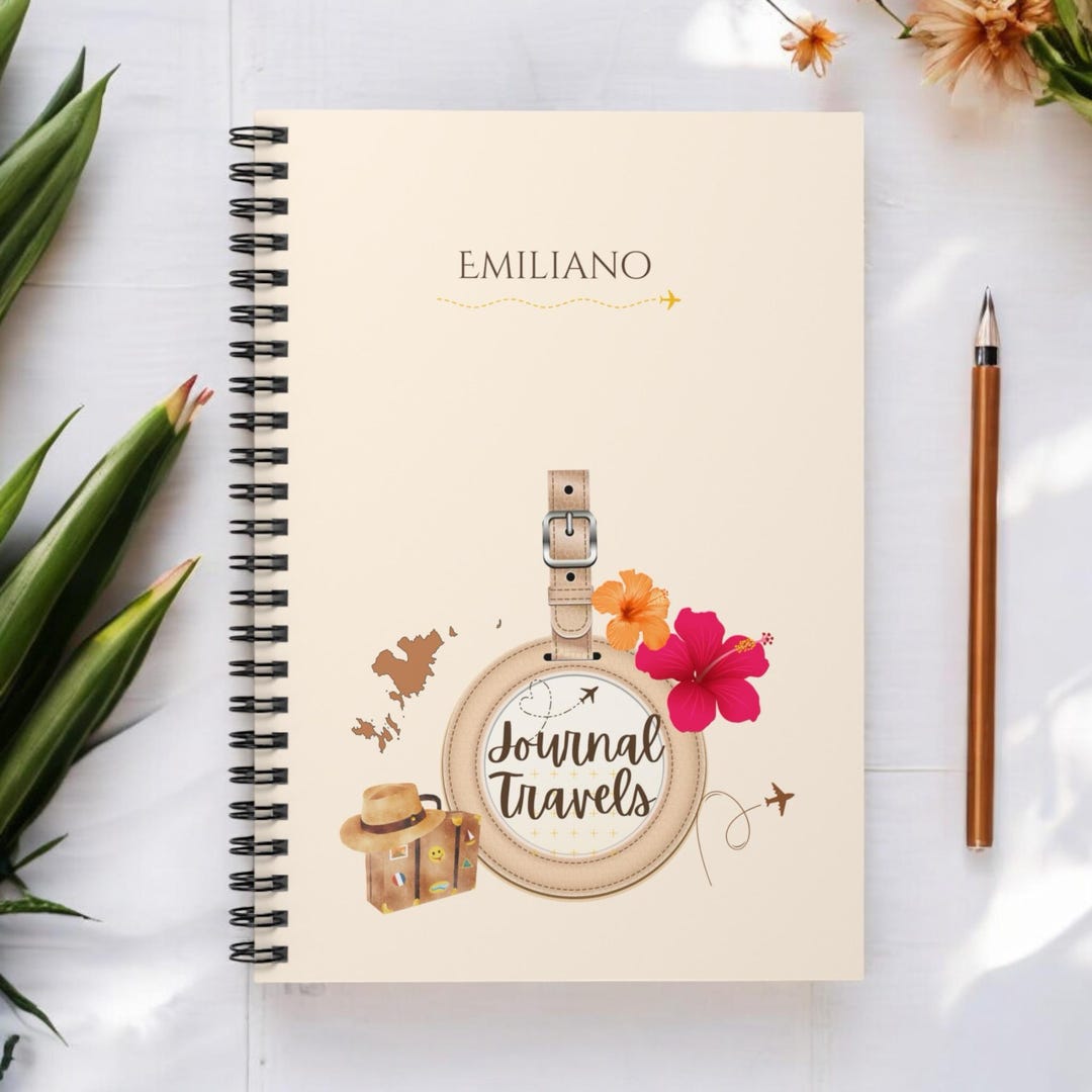 Vintage Travel Journal, Personalized Travel Journal - Travel Notebook ...