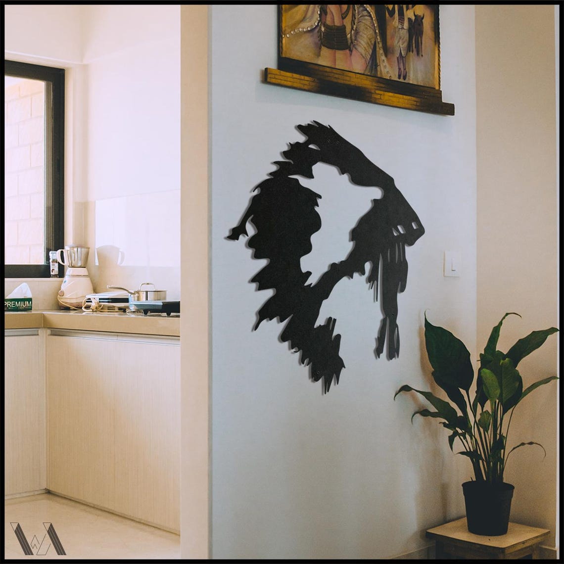 Tribal Native Metal Wall Art: Indigenous Silhouette Decor - Etsy