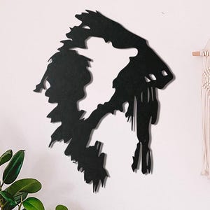 Tribal Native Metal Wall Art: Indigenous Silhouette Decor - Etsy