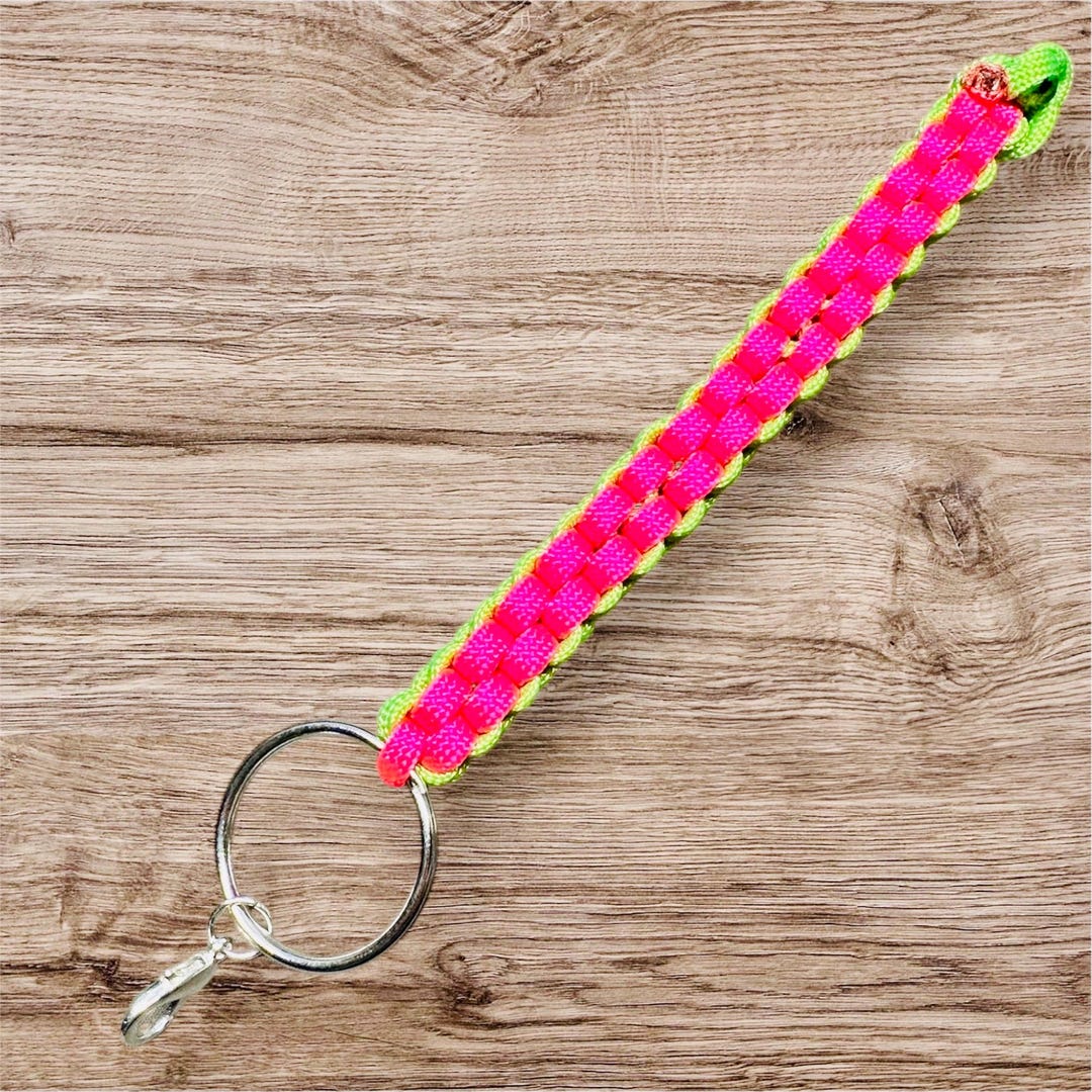Neon Paracord Keychain - Etsy