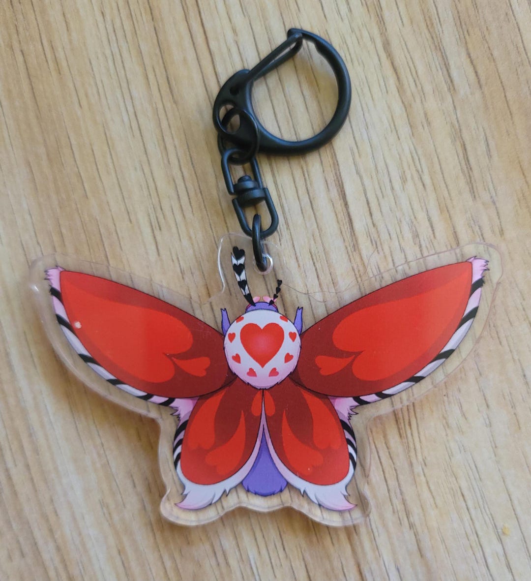 Hazbin Hotel Valentino Moth Keychain - Etsy
