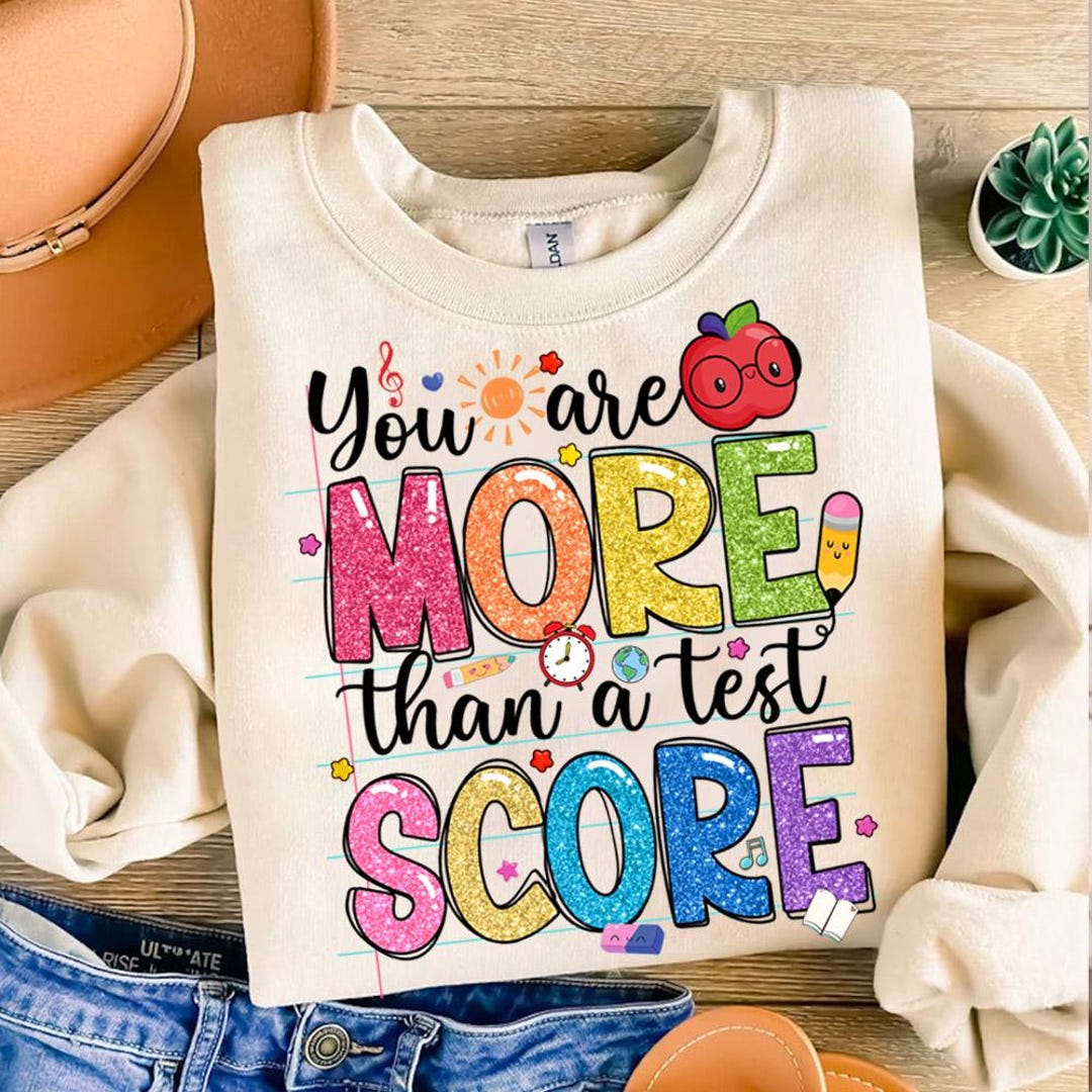 You Are More Than a Test Score PNG, Rock the Test Png, Groovy Testing ...