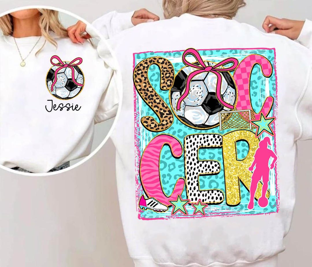 Soccer Png, Preppy Png, Soccer Season, Glitter Png, DTF, Sublimation ...