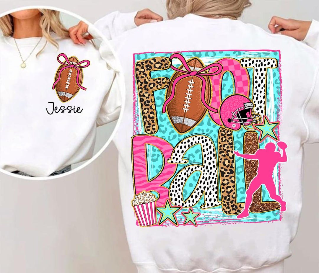 Football Png, Preppy Png, Football Season, Glitter Png, DTF ...