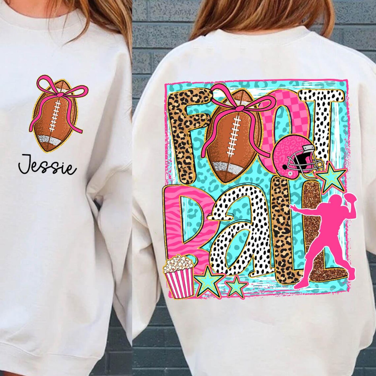 Football Png, Preppy Png, Football Season, Glitter Png, DTF ...