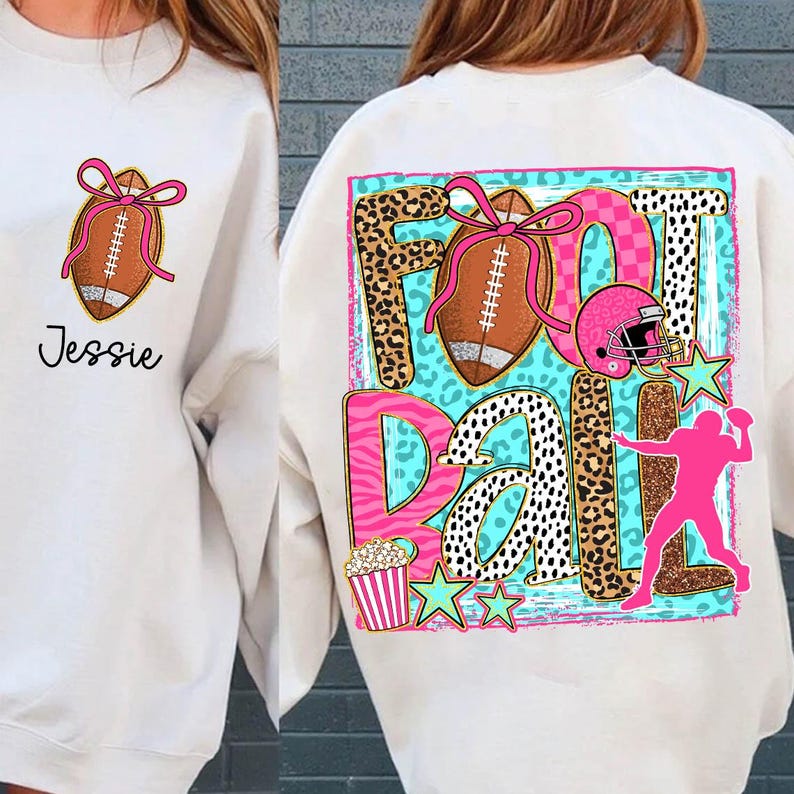 Football Png, Preppy Png, Football Season, Glitter Png, DTF ...