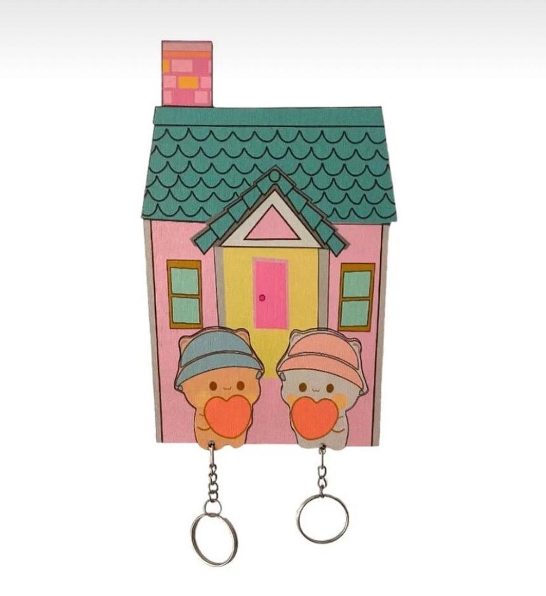 Handmade Bubu and Dudu Keychain Holder, Dudu Bubu Keychain Holder With ...