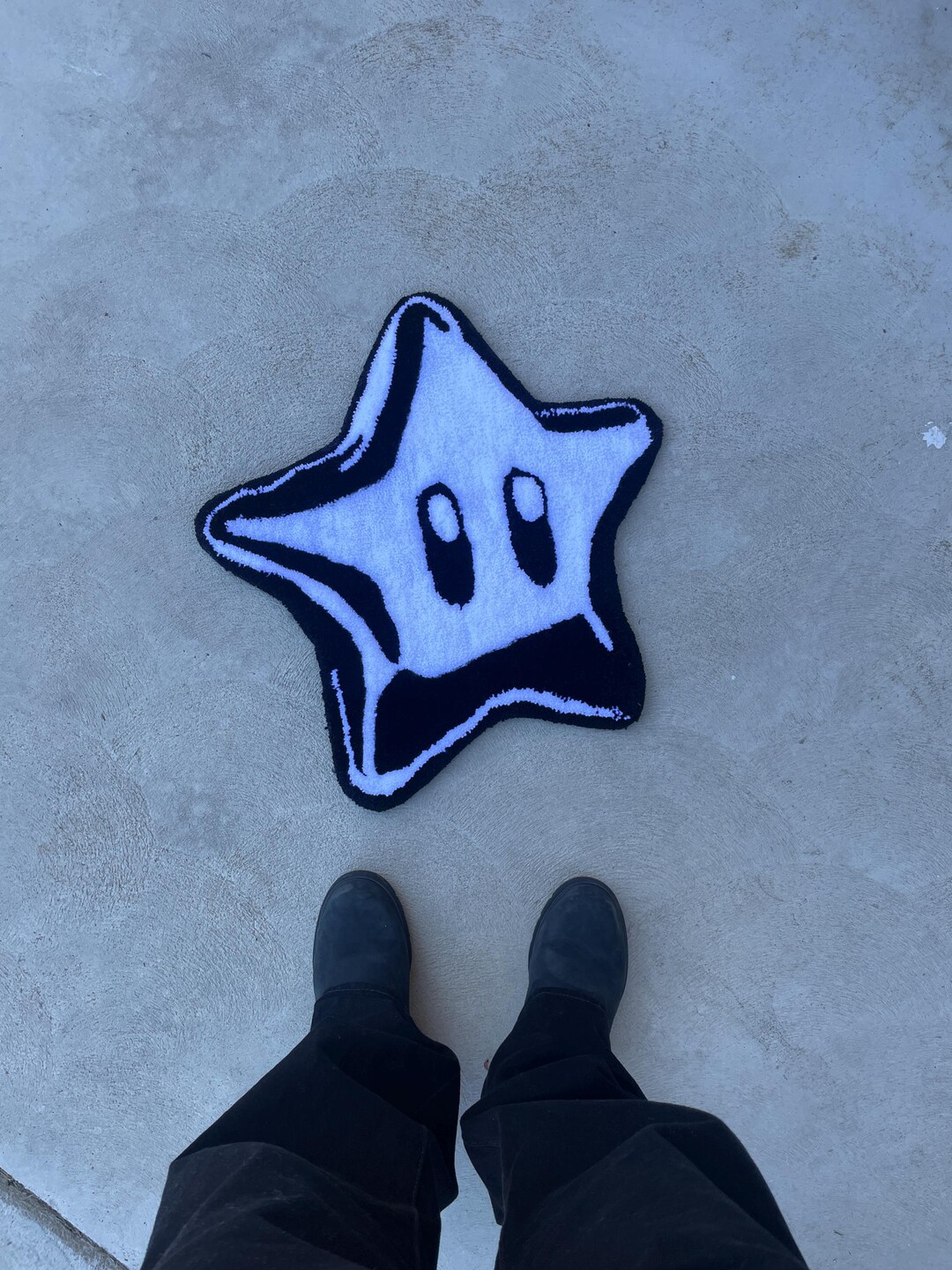 Mario Super Star Tufted Rug - Etsy