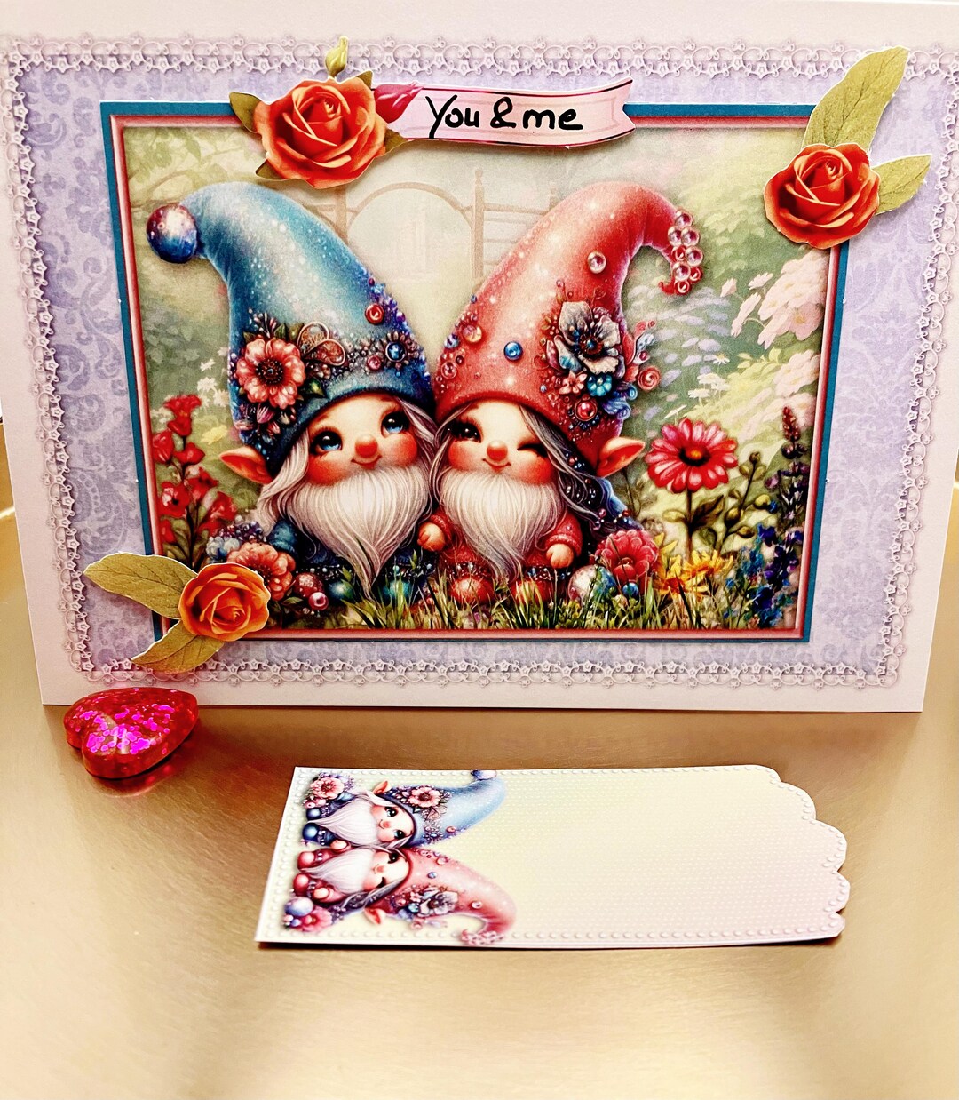 Sweet Secret Santa Card You and Me - Etsy