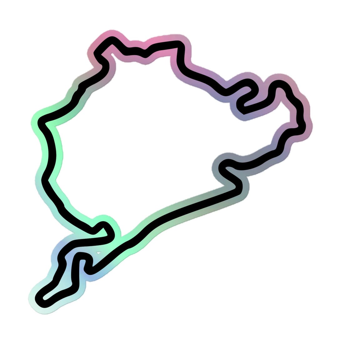 Nürburgring Track Map Sticker - Etsy