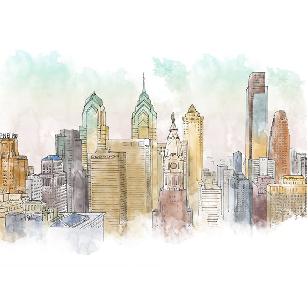 Philadelphia Drawing - Etsy
