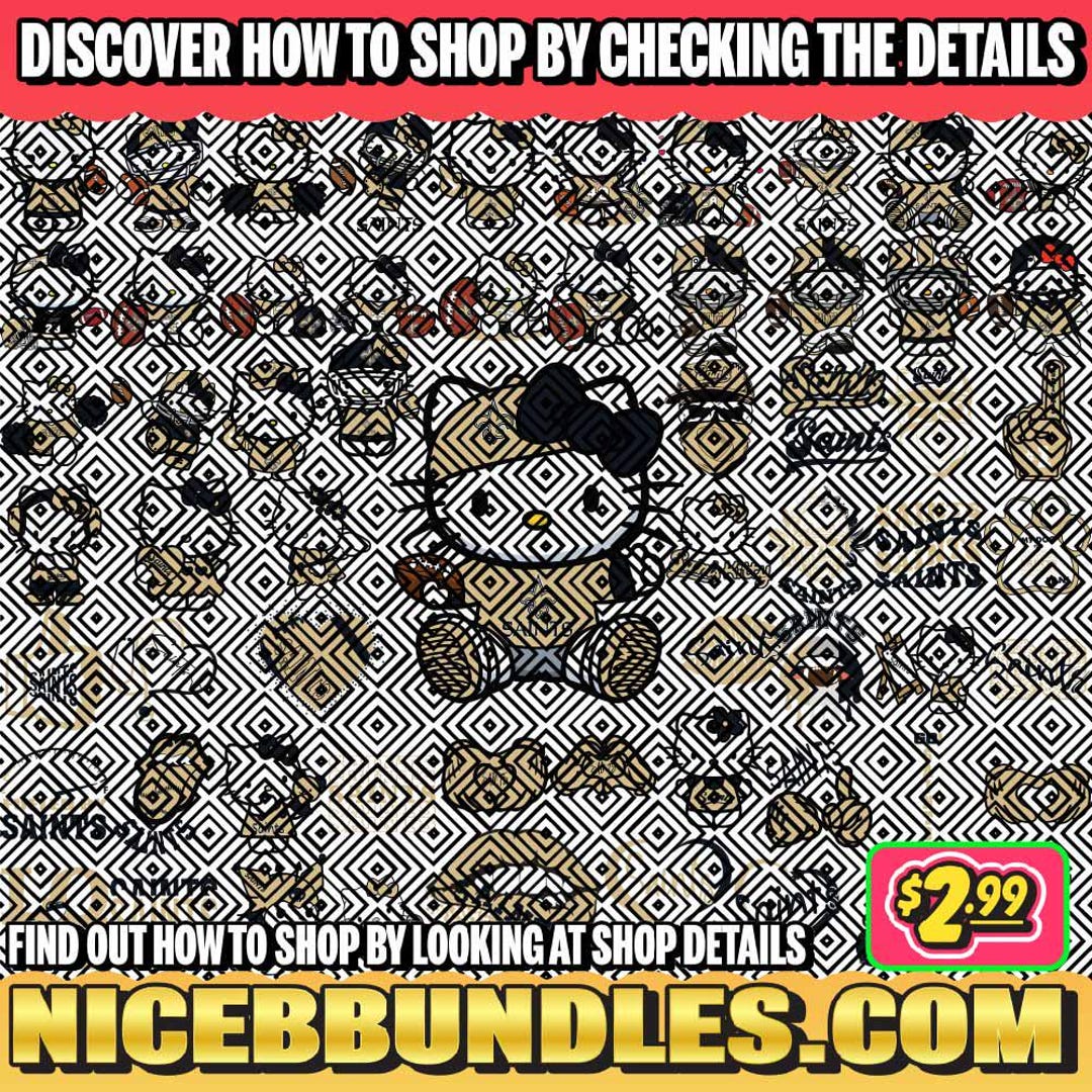 310 Hello-kitty New-orleans-saints Logo Files Svg, New-orleans-saints ...