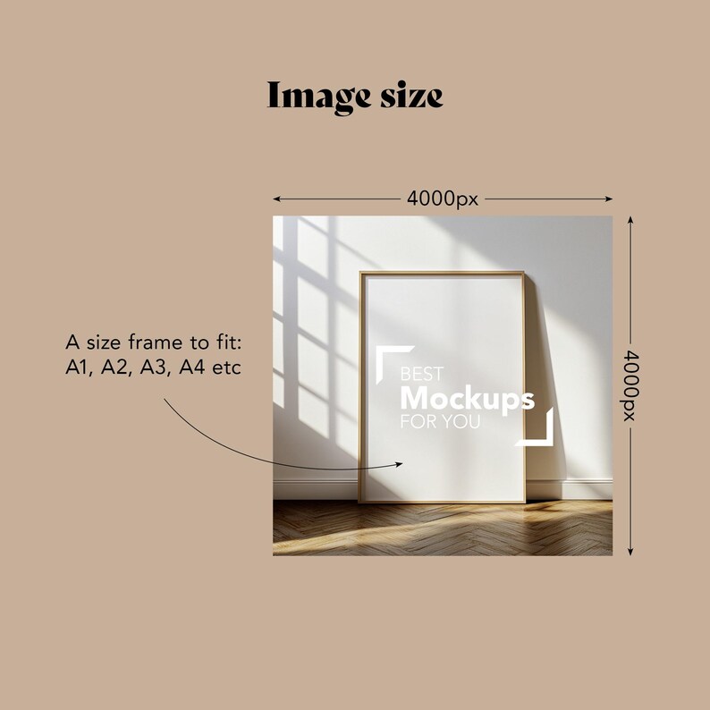 Photoshop Poster Mockup. Vertical Wood Frame Psd. High Resolution and ...