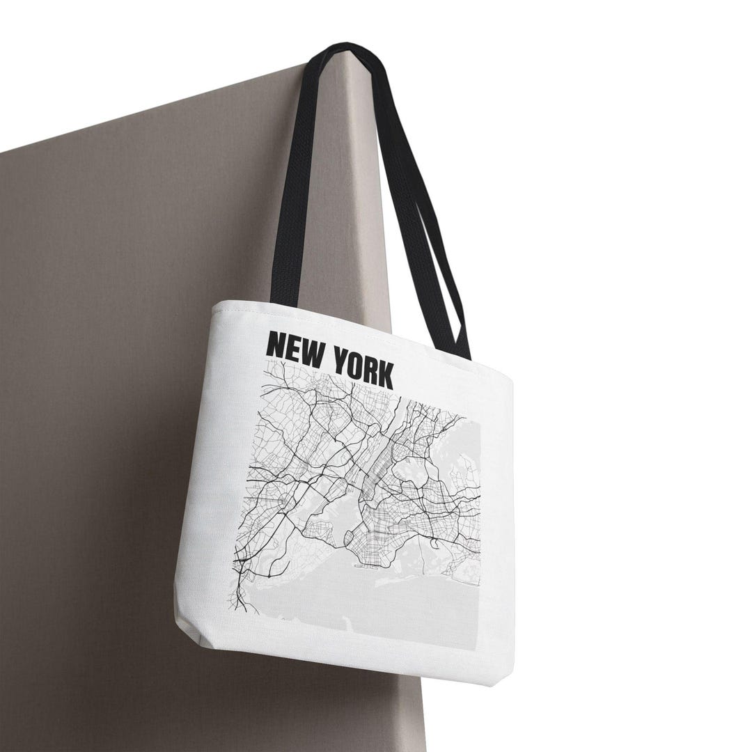 City Map Tote Bag, Reusable Shopping Bag, Traveler Gift, New York ...
