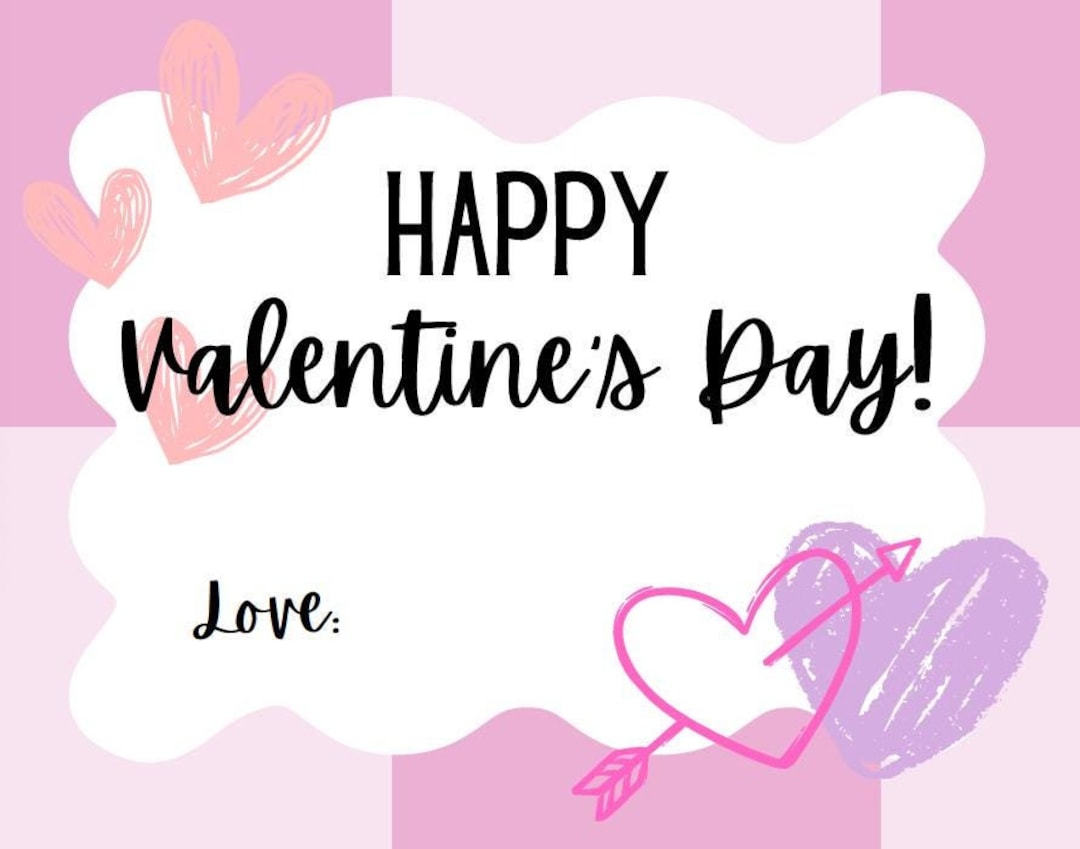 QUICK PRINT Valentine's Day Classmate Cards | Valentine Exchange Cards ...