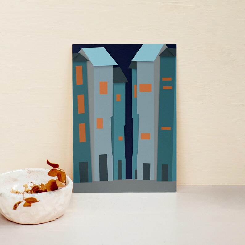 Wall Art, Digital City Poster, Printable Home Decor, Digital Dowland ...