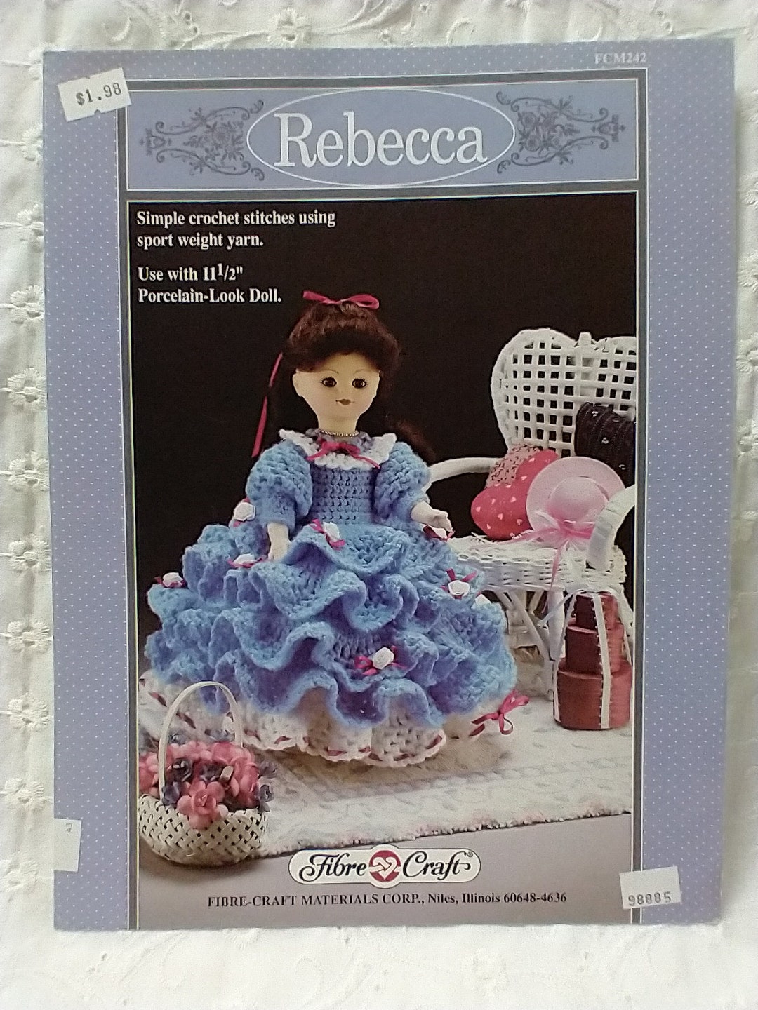 Rebecca Dress Crochet Pattern Leaflet by Fiber Craft #FCM242 for 11.5 ...