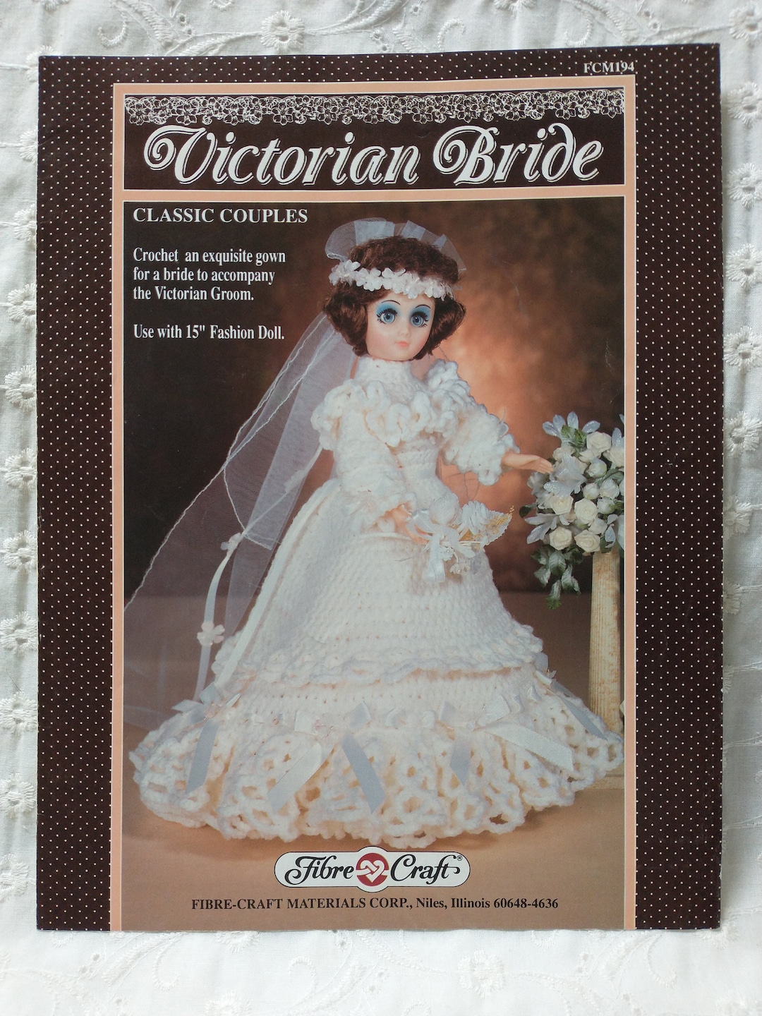 Victorian Bride Dress Crochet Pattern Leaflet by Fiber Craft FCM194 for ...